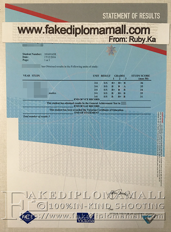 Order VCE Fake Statement of Results | Best Site To Get Fake Diplomas