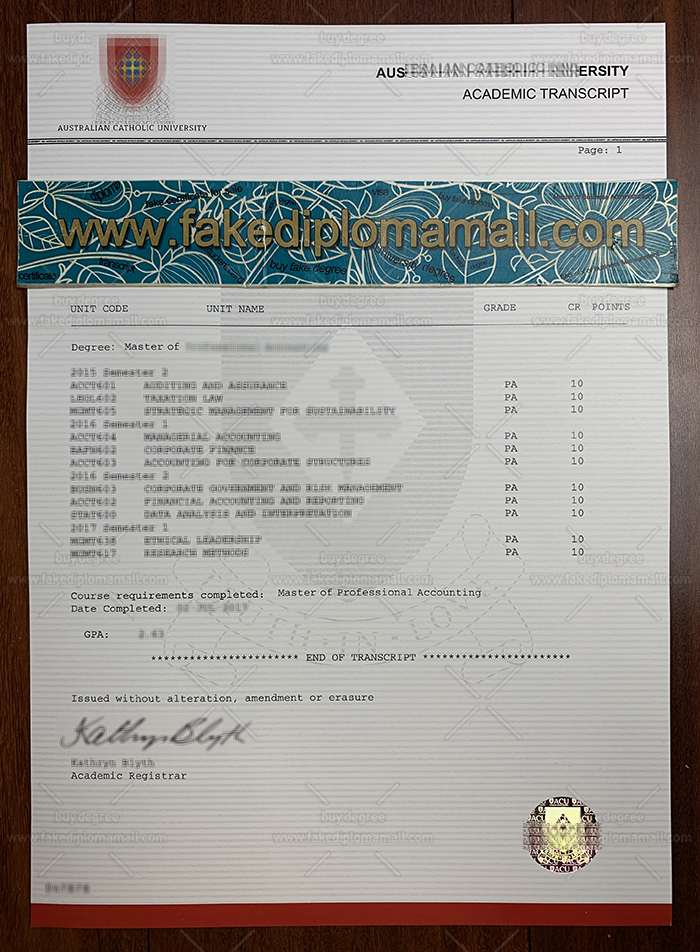 Australian Catholic University Fake Transcript | Best Site to Buy Fake ...