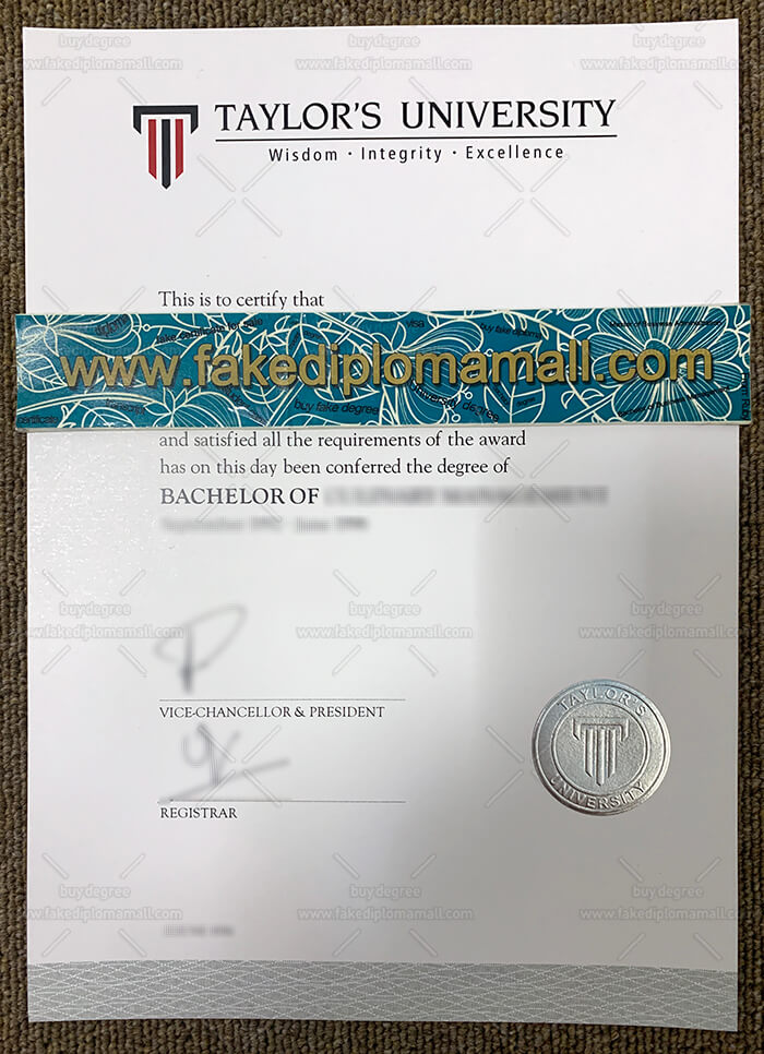 Taylor’s University fake diploma | Best Site to Buy Fake Diploma