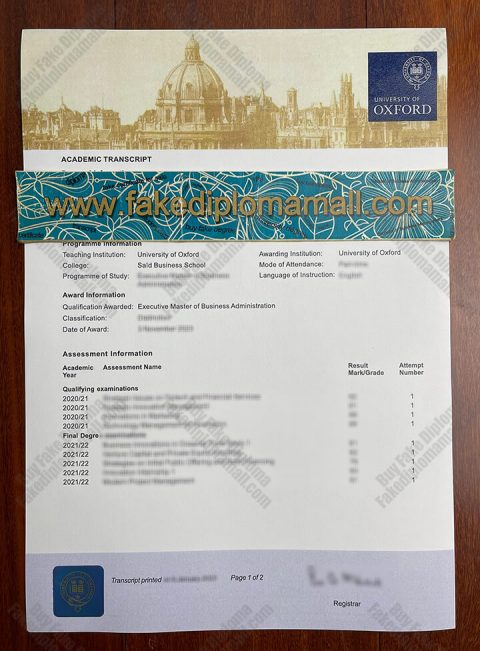 Order your Fake University of Oxford Transcript | Best Site to Buy Fake ...
